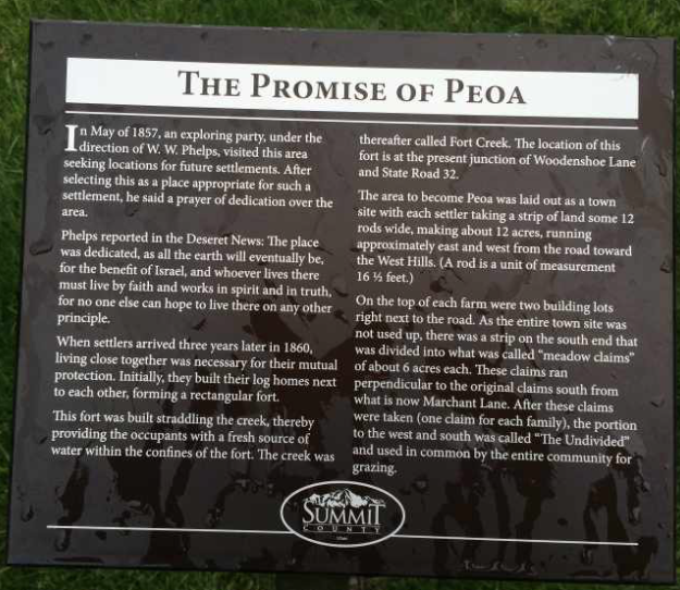 A History of Peoa, Utah – Kamas Valley History Group