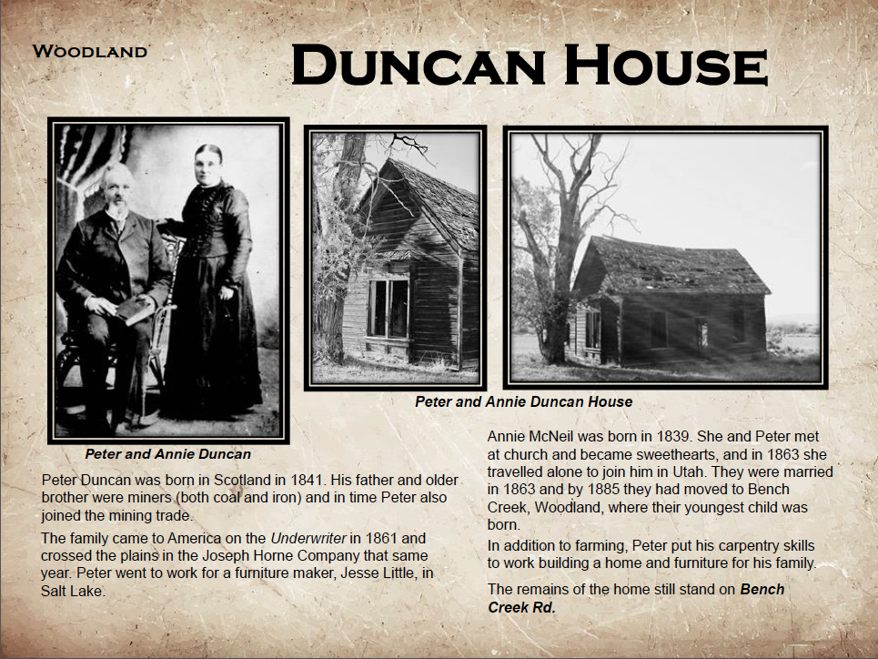 From the Calendar: The Duncan House – Kamas Valley History Group